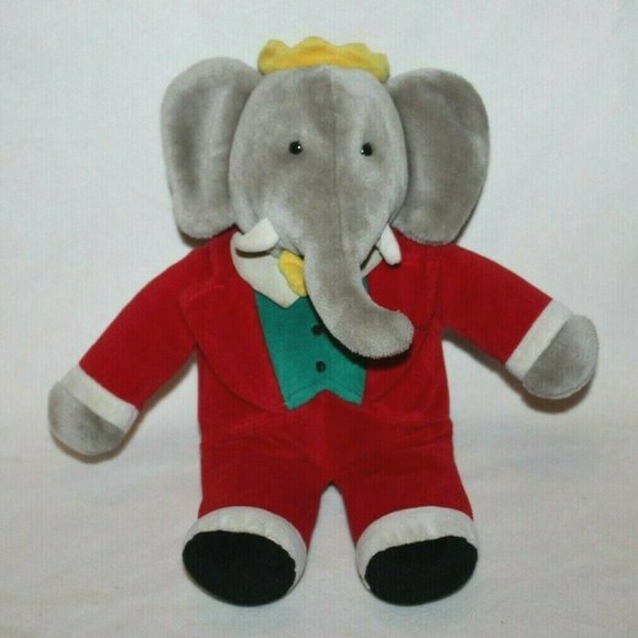 Gund | Toys | Vintage 988 Babar Elephant 15 Plush Stuffed Anim | Poshmark
